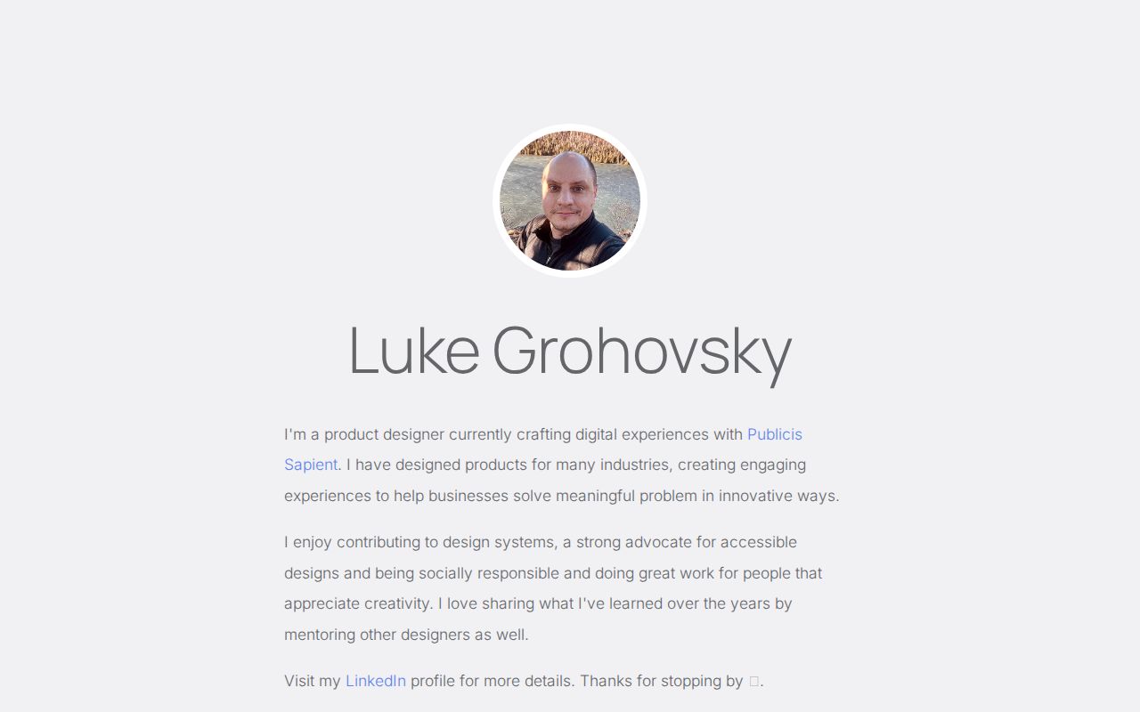 Website of Luke Grohovsky